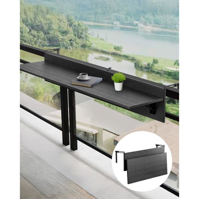 Table Suspendue Balcon, 1500 x 450 x 240 mm avec Plateau - Cdiscount Jardin