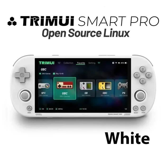 Console de jeu d'arcade rétro portable - Smart Pro - 256GB - Blanc - 26 ...