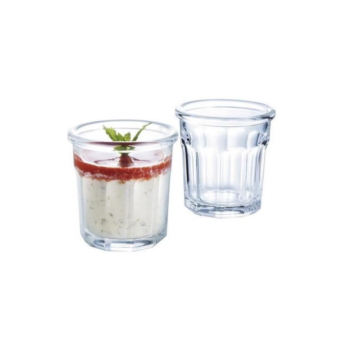 Verrine pot en verre - ESKALE - 9cl - Lot de 6 - Résistante - Élégante - Cdiscount Maison