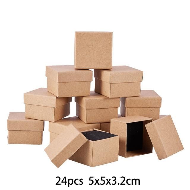 5x5x3.2 cm - Lot De Boîtes De Rangement En Carton Pour Joallerie, 24 ...