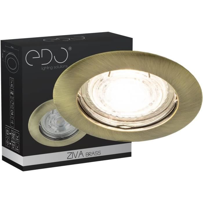 Spot Encastrable Simple Brass Spot De Plafond Laiton Encastré Rond ...