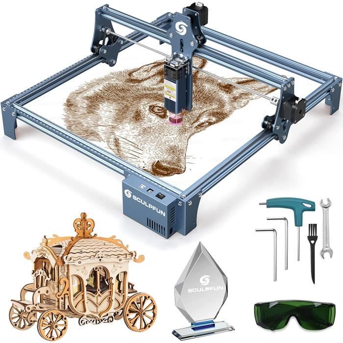 S9 Machine de gravure laser, Graveur Laser CNC 90W, zone de sculpture ...