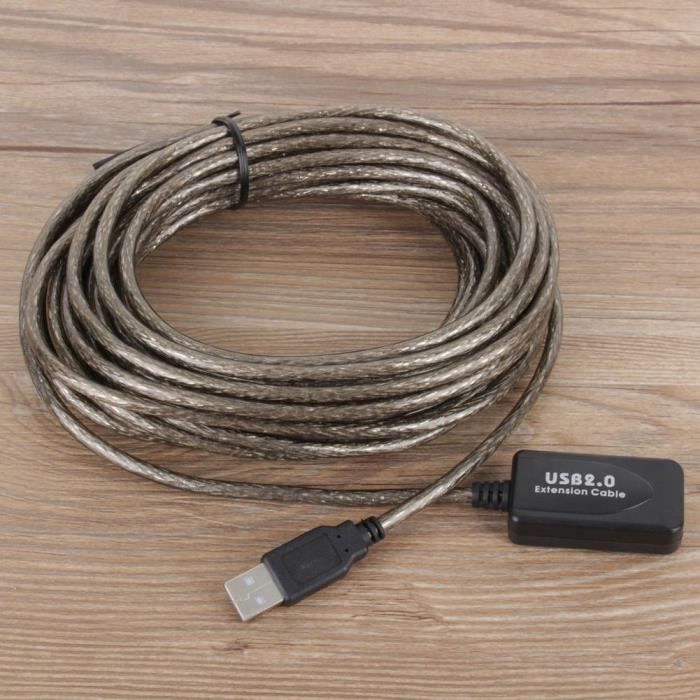 5M 10M 15M 20M 5m Mètres Cordon Rallonge Câble d'Extension USB 2.0 Fil ...
