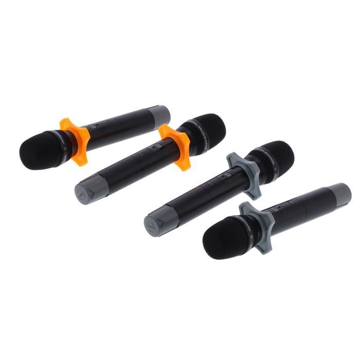 Système de microphone sans fil à 4 canaux micro sans fil avec 4 micros ...