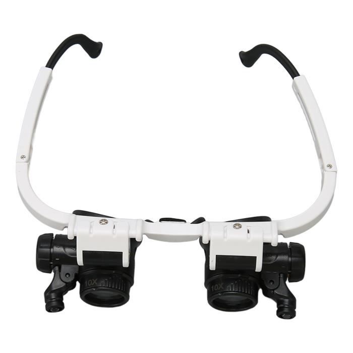 Drfeify Loupes à bandeau LED Loupe bandeau 7x 10x 15x 25x Loupes ...