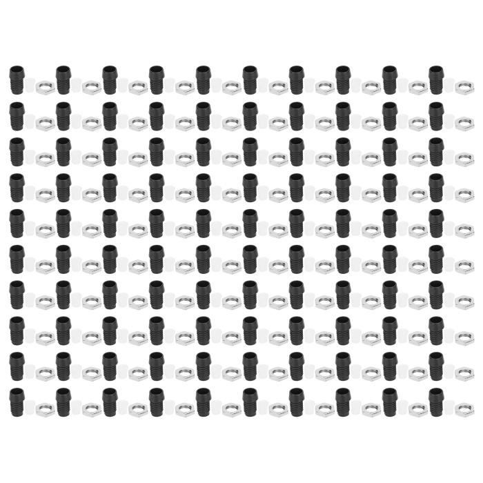 EJ.life Support LED 3mm Lot de 100 supports LED en plastique chromé 3 ...