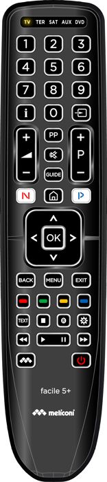 Télécommande universelle - MELICONI - FACILE 5+ - 5 appareils - Corps ...