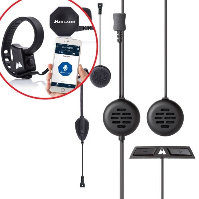 MIDLAND Intercom de 2 personnes 200 mètres avec alerte vocale pour ...