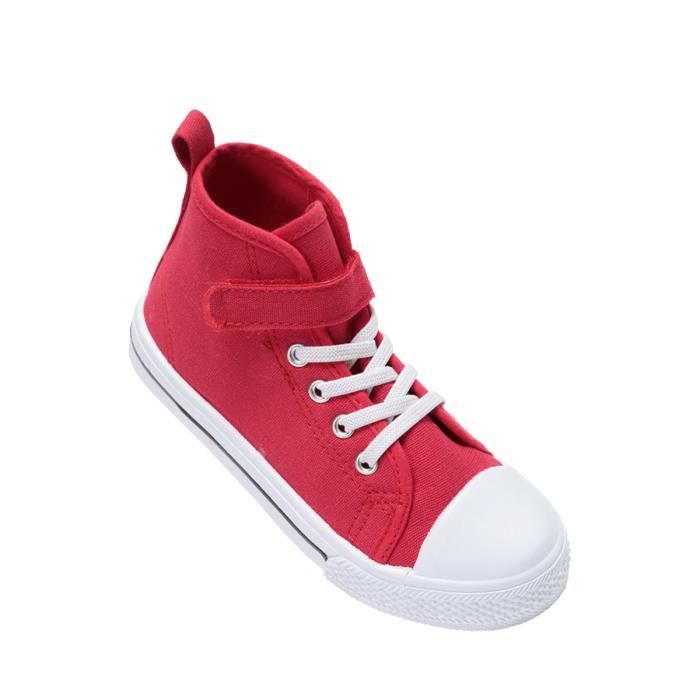 Baskets toile - ROUGE Rouge Rouge - Cdiscount Chaussures