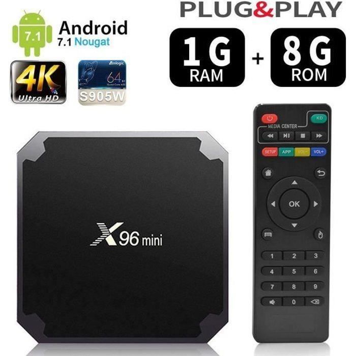 Activité-X96 Mini Lecteur Multimédia de Diffusion en continu Android 71Boîte TV 4K avec Amlogic ...