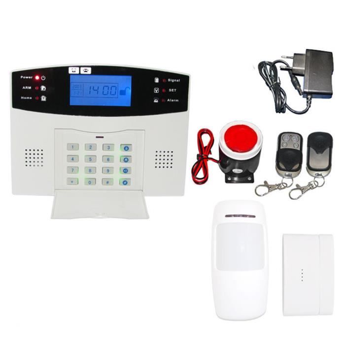 Système de sécurité Système d'alarme sans fil Anti-Theft écran LCD GSM ...