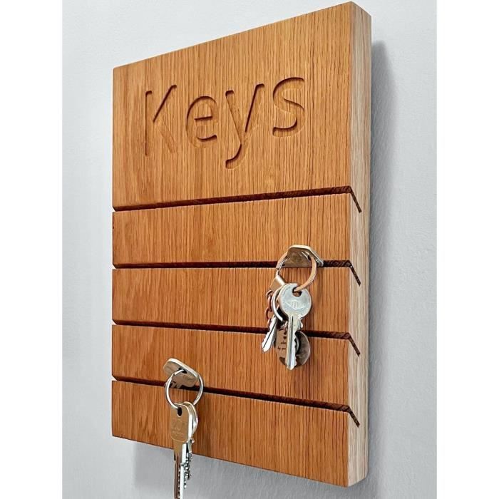 Porte-clés mural en bois - Porte-clés et vide-poches pour l'entrée de ...