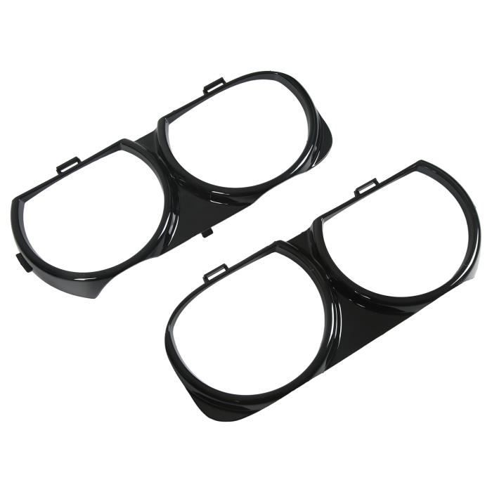 SURENHAP Enjoliveurs de phares CH2511101 ABS Noir Résistant à la ...