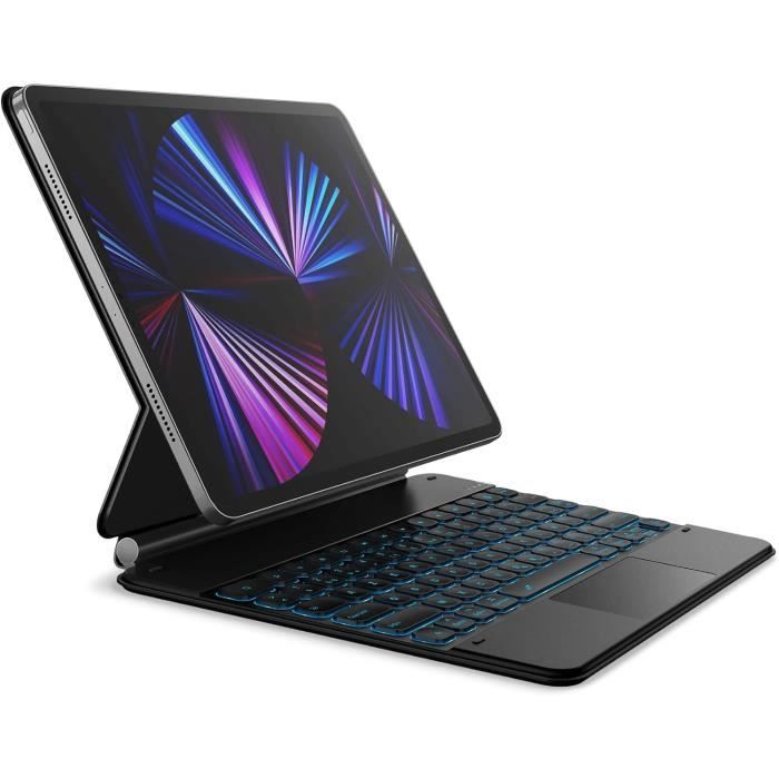 Étui Clavier Pour Ipad Pro 12,9" (6E, 5E, 4E, 3E Gén - 2022, 2021, 2020, 2018) Avec Pavé Tactile ...