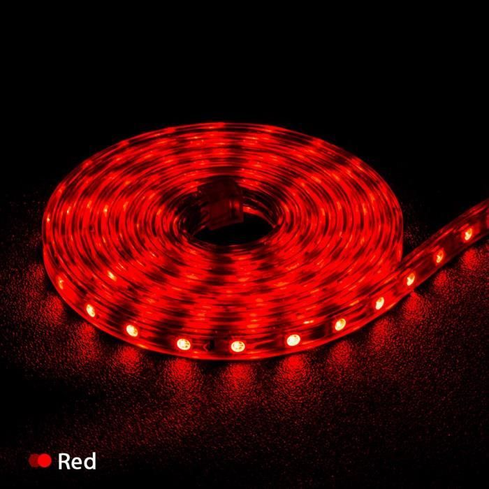 BANDE LED,Red-7M--Bande lumineuse LED 220V, ruban 5050 étanche ...
