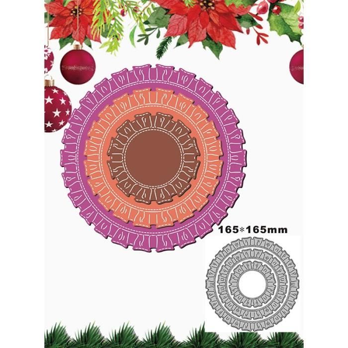 GABARIT DE DECOUPE,--Matrices de découpe en métal à fond rond, dentelle ...