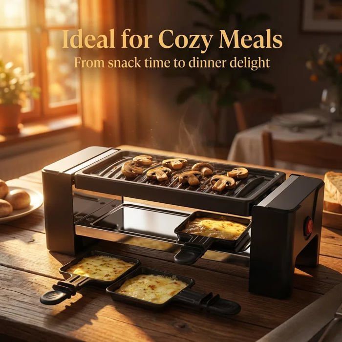 Appareil à raclette compact - FEBEST - Mini grill - 1 à 2 personnes - 2 ...
