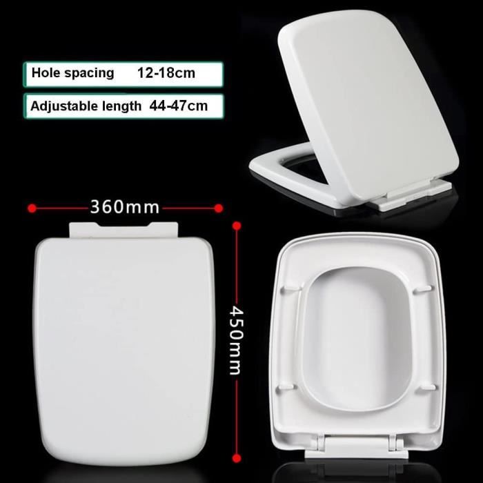 Abattant Wc, Lunette De Toilette Avec Frein De Chute, Lunette De ...
