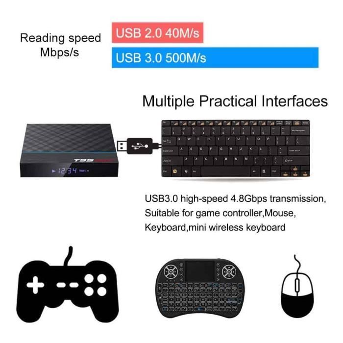 Android Box - FOLAYA - T95 MAX+ - 4GB RAM - 32Go ROM - 8K Ultra HD ...