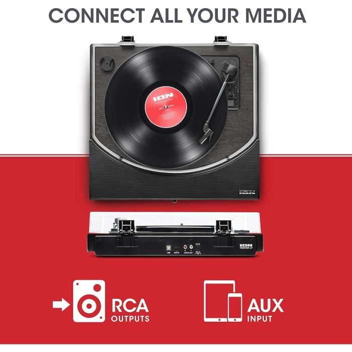 ION Audio Premier LP – Platine Bluetooth, avec 3 vitesses et enceintes ...