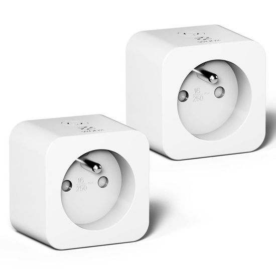 Prise Connectée, Prise Programmable Télecommande Sans Fil Wifi 16A, Prise Mesure Consommation ...
