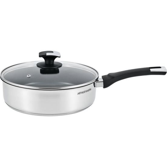 Arthur Martin AM635 - Sauteuse 26 cm avec couvercle - Inox - Anti ...
