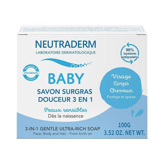 Neutraderm Baby Savon Surgras Douceur 3 en 1 100g - Cdiscount Au quotidien