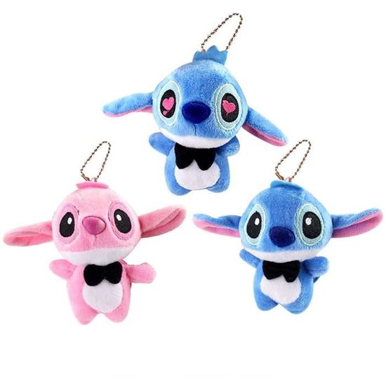 XUNLEI 3 Pices Ensemble Anime Lilo Et Stitch Jouets en Peluche PorteCls ...