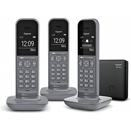 Téléphone Fixe Sans Fil Design Avec Répondeur,Grand Écran Rétro-Éclairé ...