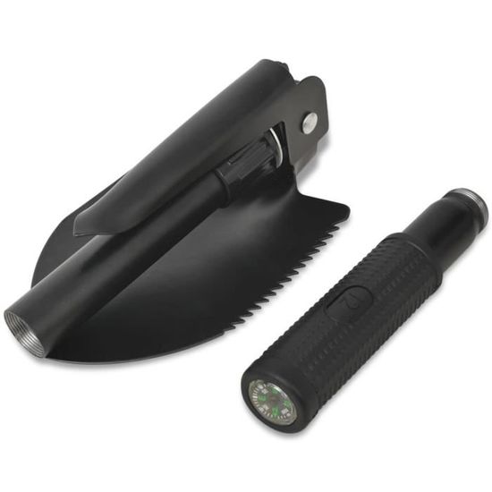 Pelle pliable multifonction en acier carbone noir KEENSO - DA007 - 4 en ...
