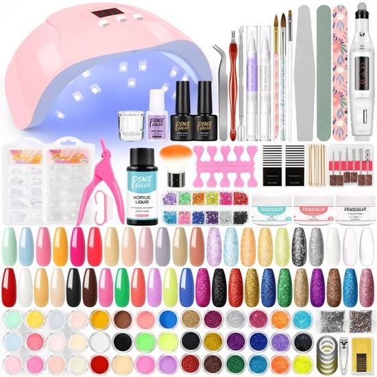 Kit Ongle Acrylique PEACECOLOR - Poudre Acrylique Pour Ongles - Lampe ... Kit Ongle Acrylique PEACECOLOR - Poudre Acrylique Pour Ongles - Lampe ...