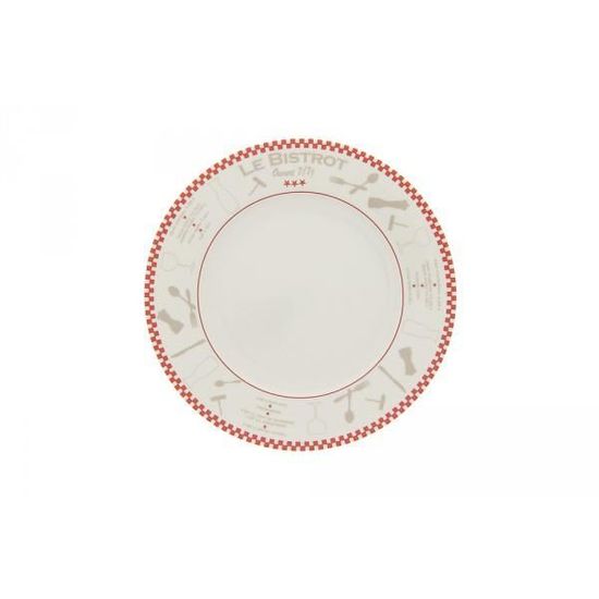6 Assiettes plate 'bistrot' 27cm - Cdiscount Maison