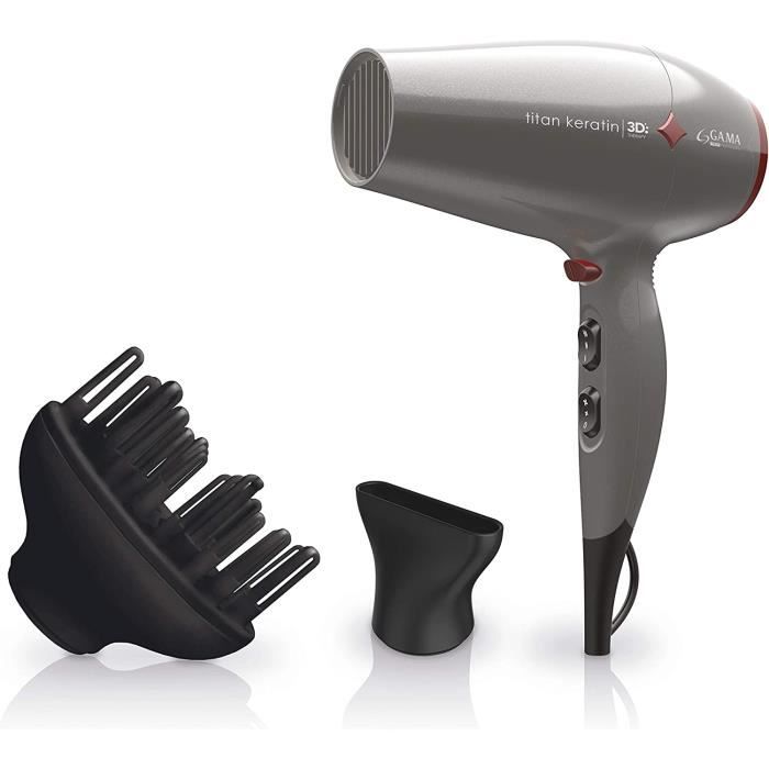 Gama Italy Professional GH0303 Titan Keratin Diamond 3D, sèche-cheveux ...