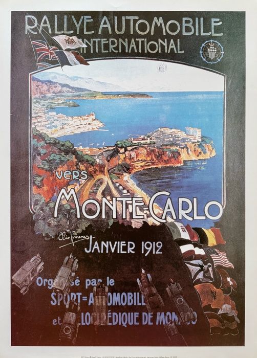 Monte Carlo Rallye 1912 - 50x70cm - Affiche Poster - Cdiscount Maison