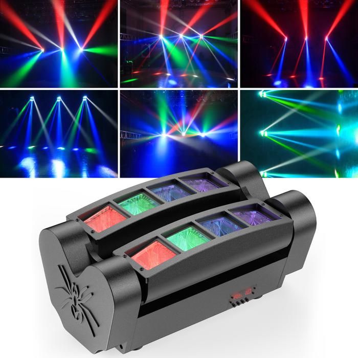 UKing 120W DJ Lyre LED RGBW - DMX 4 en 1 Disco Lumière d'araignée ...