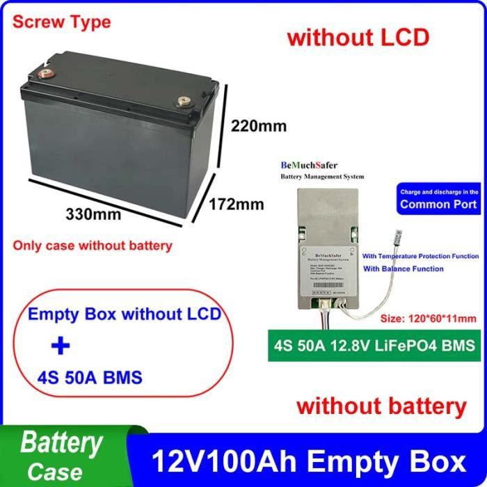 Box BMS sans LCD--Boîtier de batterie à vis pour Eddie ion veFePO4 ...