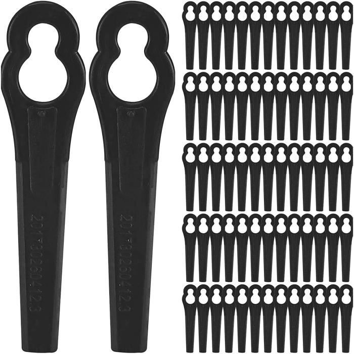 Lames en Plastique de Rechange Lame Coupe Bordure 120pcs Tondeuse à Gazon en Plastique Lames ...