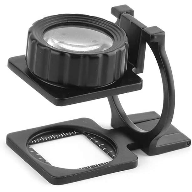 Loupe Pliable en métal 20X testeur de Lin Loupe Compteur de Fil de ...