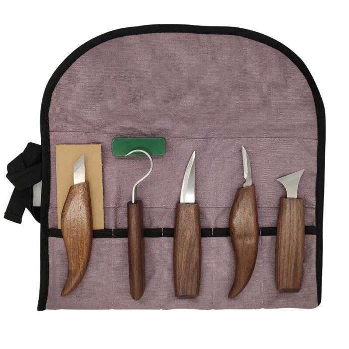 Ensemble d'outils de travail de calcul de burin en bois,couteau à main ...