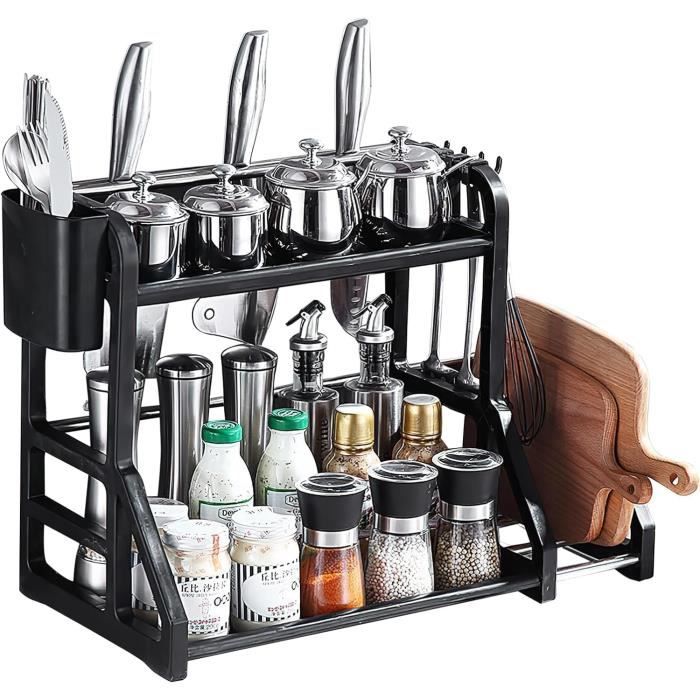 Rack À Épices Vertical À 2 Étages Rack De Comptoir De Cuisine Rack ...