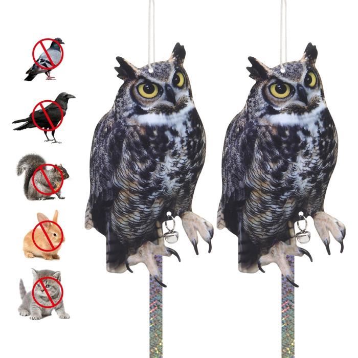 Épouvantails pour le jardin, 2 fausses chouettes pour éloigner les ...