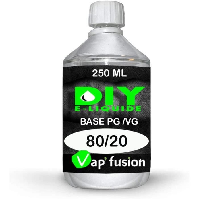 Base neutre - 250 ml - PG-VG - 80-20 - DIY E LIQUIDE - Vapfusion - Sans ...