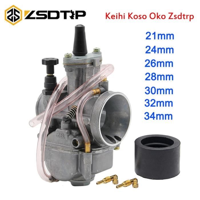 Carburateur universel KOSO ZSDTRP, 24, 26, 28, 30, 32, 34mm, pour moto de course, Scooter, ATV ...