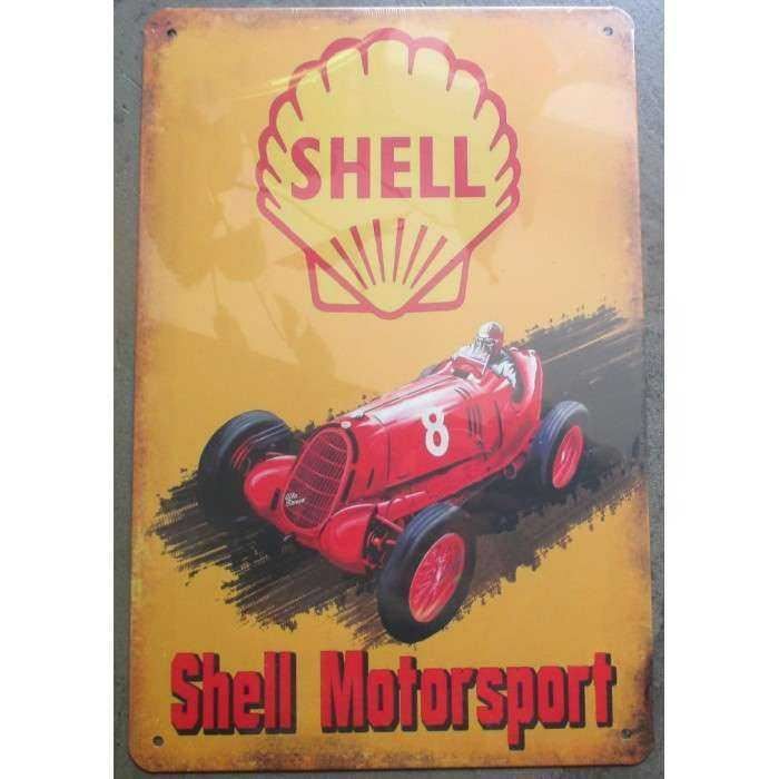 Plaque Décorative - Shell - Voiture Ancienne - Métal Peint - 30x20 cm ...