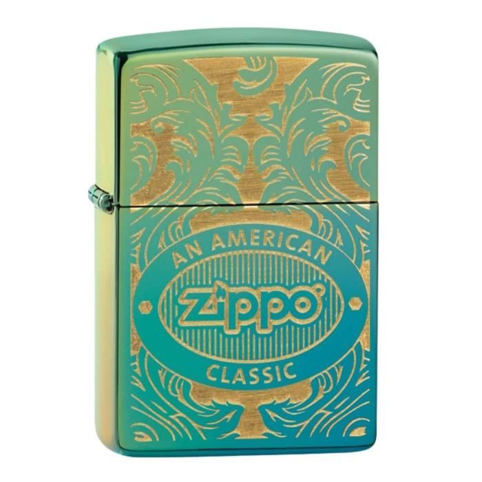 Zippo Design Scroll Art Déco Bleu Vert 60005292 - Cdiscount Au quotidien