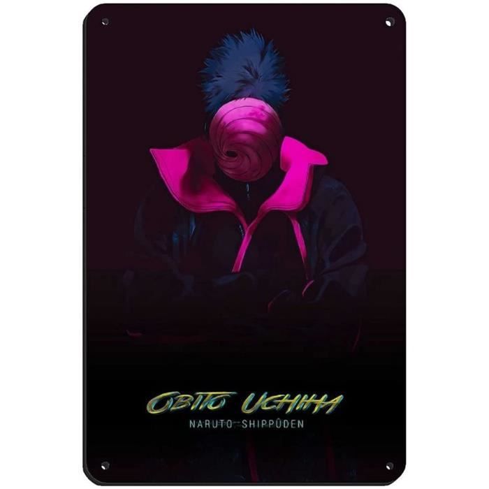 Naruto Shippuden Obito Poster mural r233tro en m233tal avec plaque en ...