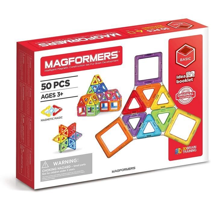 Basic 50pcs Set Jeu de Construction magnétique pour Enfant Jeu éducatif ...