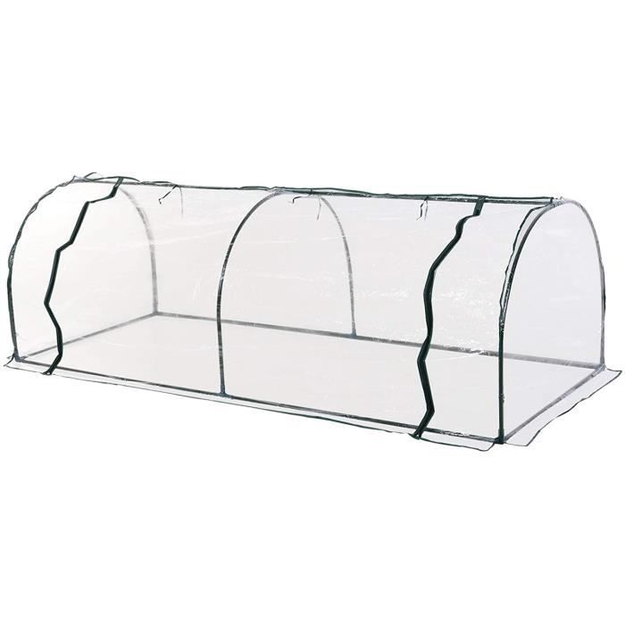 HOMCOM Serre de Jardin Tunnel Serre tomates 2.5L x 1l x 0.8H m Grande ...