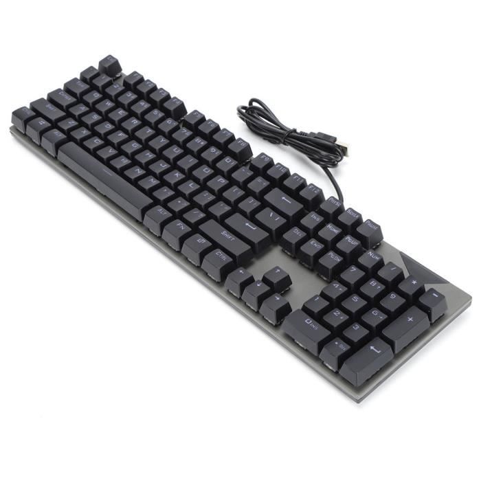 EJ.life Clavier de jeu Clavier mécanique rétro-éclairé de jeu filaire ...