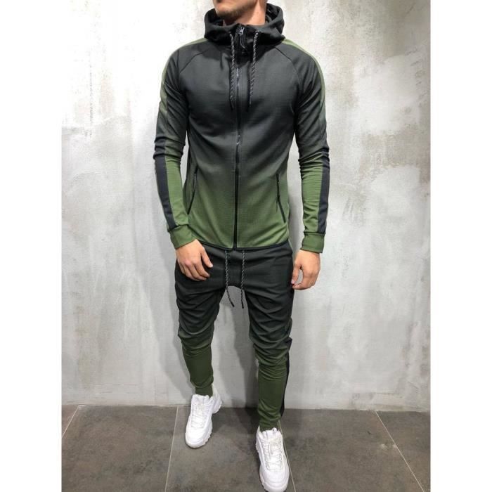 Survêtement Homme Ensemble Jogging Survetement Pantalon De Sport Tops ...